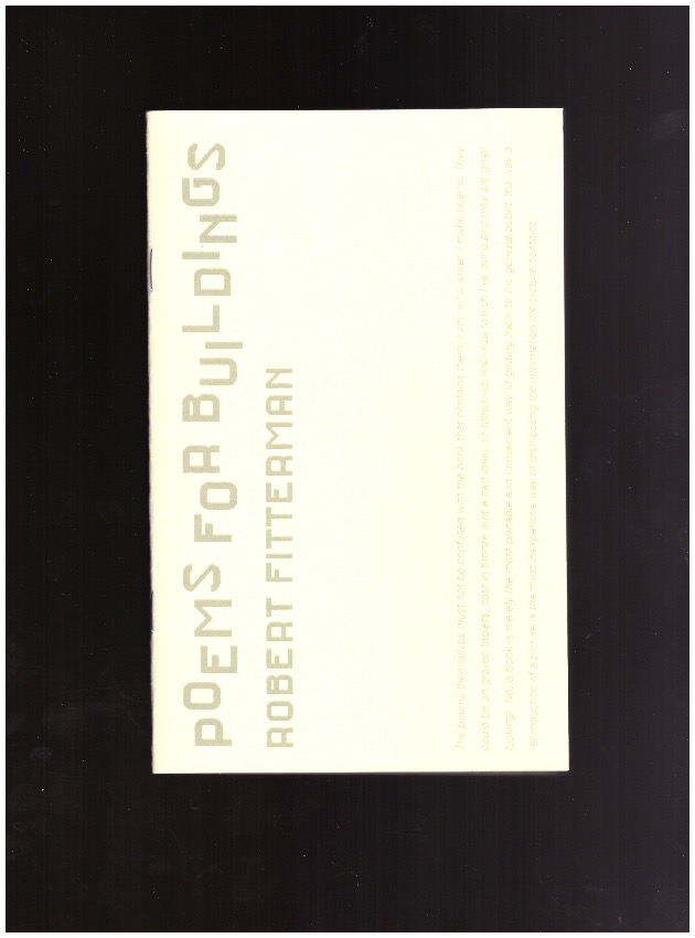 Poems for Buildings — After 8 Books